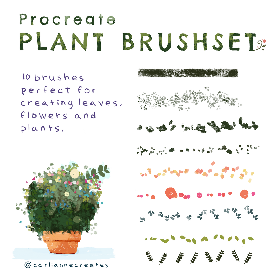 Procreate Brushes - Plant Life – Carlianne Creates